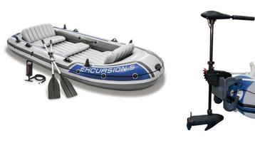 ② Excursie 5 boot + peddel + pomp + motorsteun + motor — Rubberboten ...