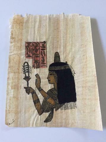 ② 2 originele Egyptische schilderingen op papyrus — Art | Art non ...