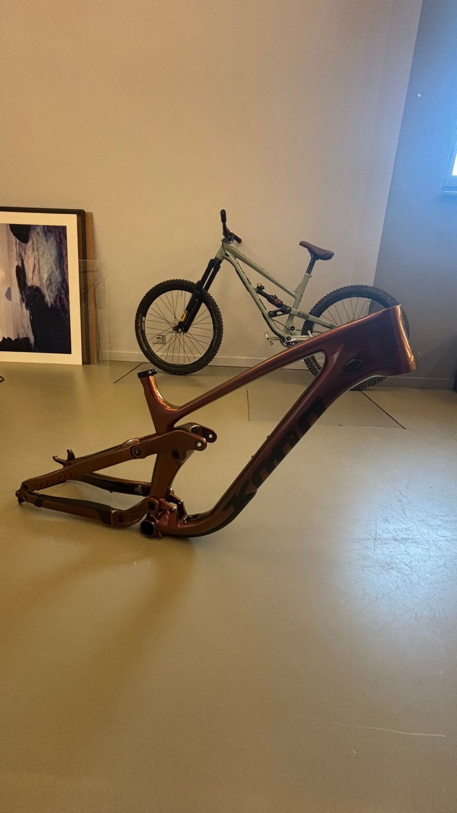 ② Kona Process 153 CR/DL 27.5 Carbon Frame – Prism Rust Purple ...