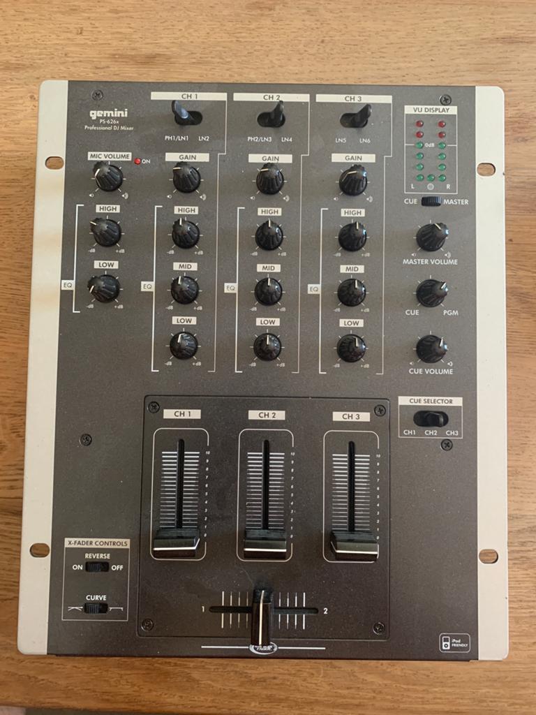 ② Table mixage GEMINI PS-626x pro dj mixer — Tables de mixage — 2ememain