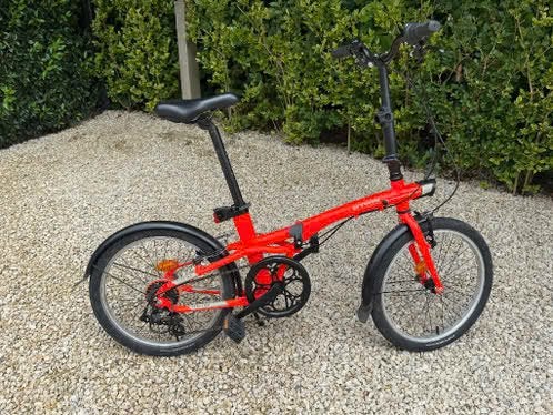 ② Hippe oranje B-twin vouwfiets te koop - zo goed als nieuw — Fietsen ...