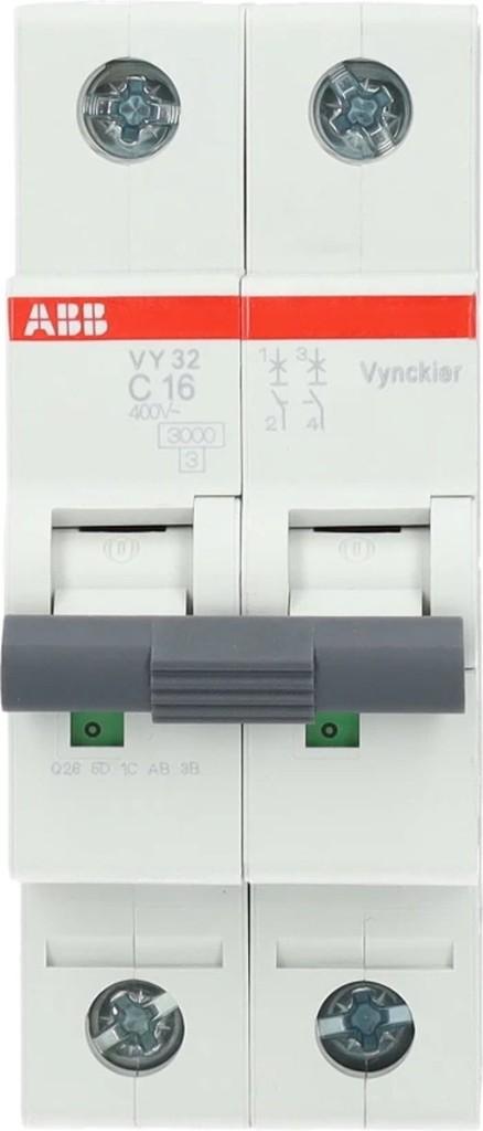② Courbe en C automatique ABB Vynckier bipolaire 16 A — Électricité ...