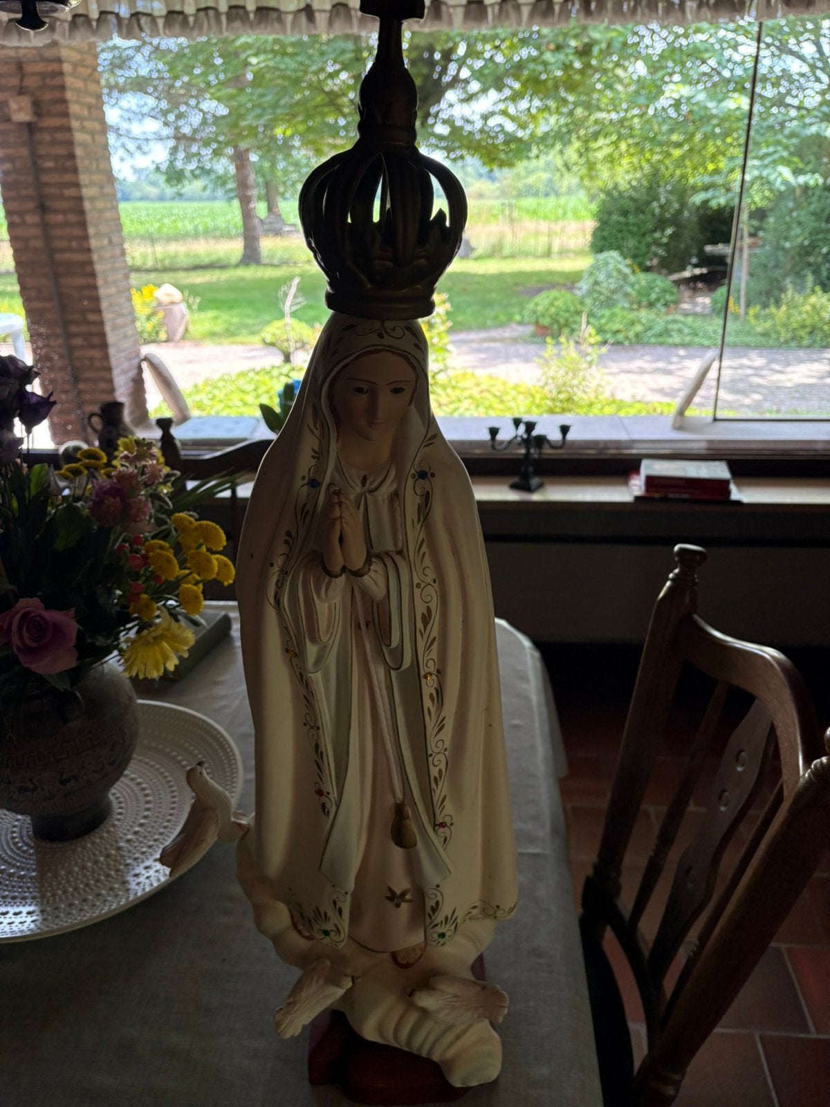 ② Religieus beeld van Onze-Lieve-Vrouw van Fatima — Antiek | Religieuze ...