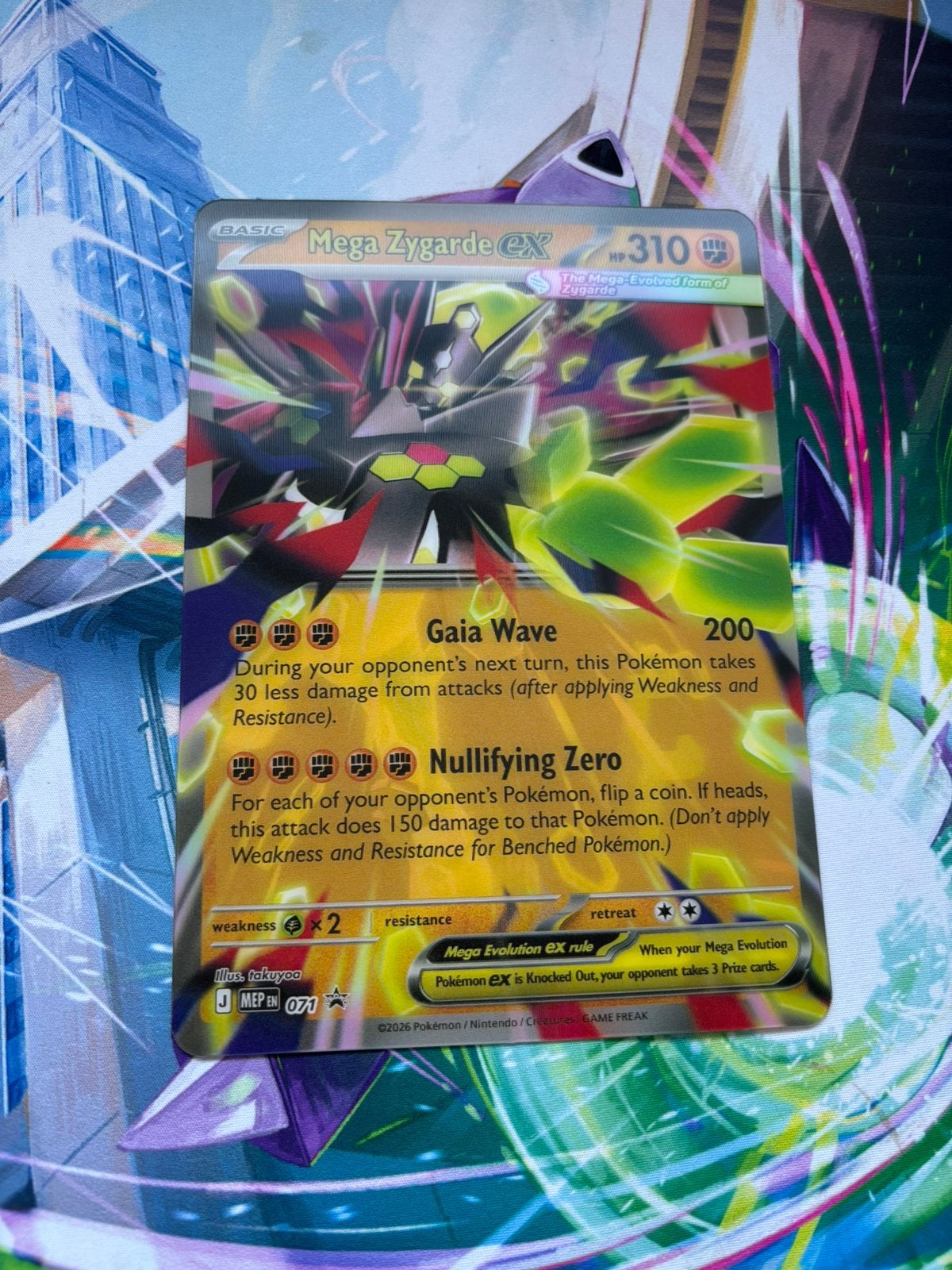 ② Mega Zygarde ex MEP 071 Jumbo 3D Lenticular Black Star Card — Jeux de ...