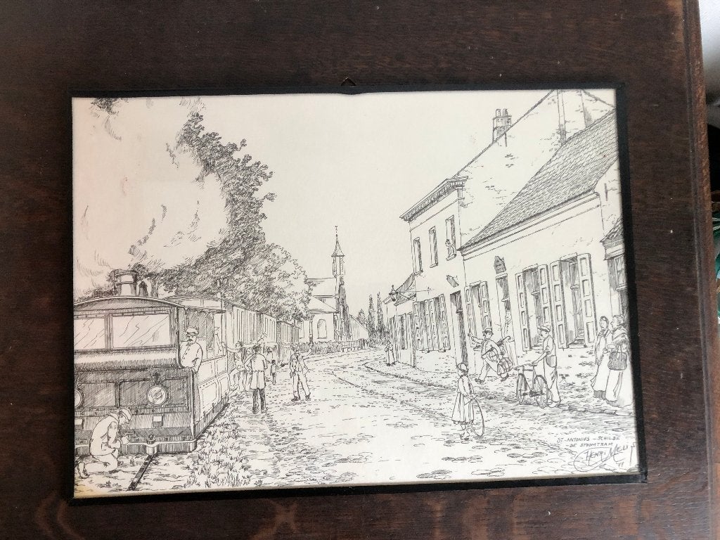 ② Dessin d'esquisse St-Antonius - Schilde avec le tramway — Art ...