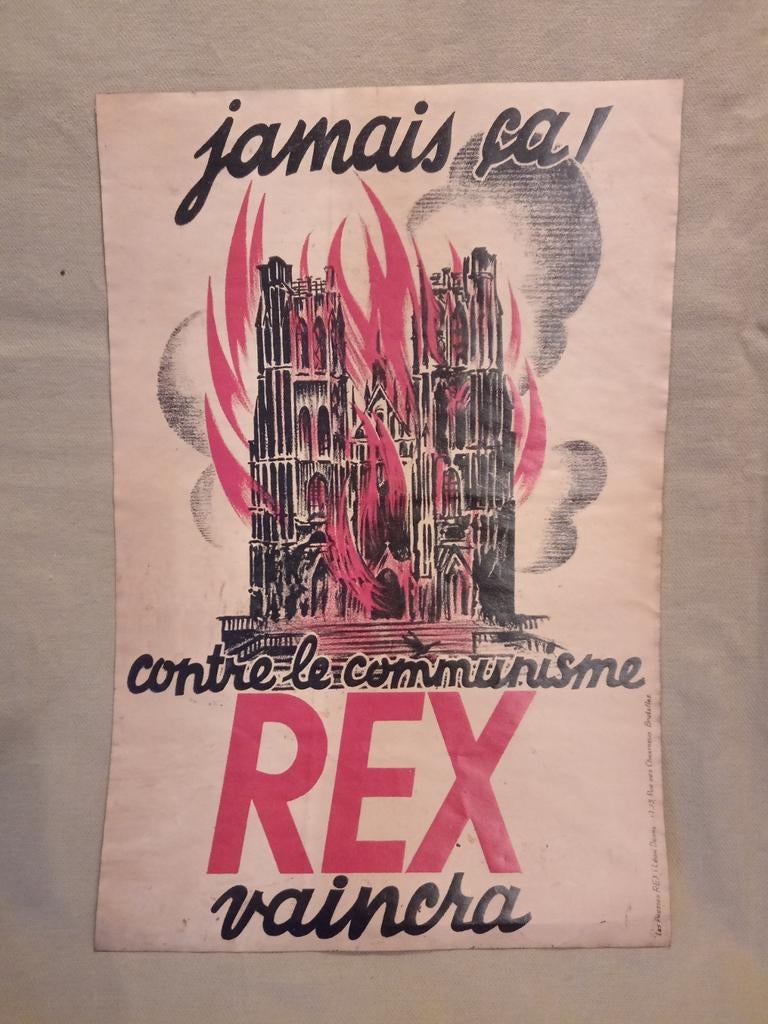 ② ww2 Rex Léon Degrelle originele poster jamais ca! — Militaria ...