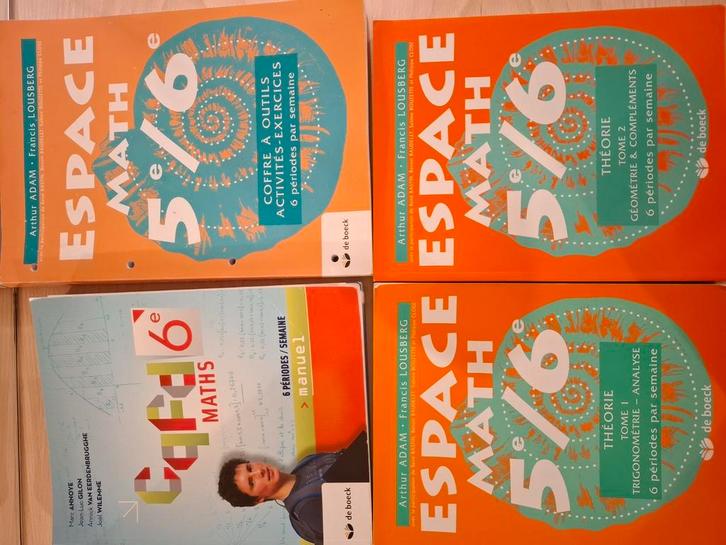 ② 4 Manuels théorie et exercices MATH 5e/6e secondaire — Livres ...