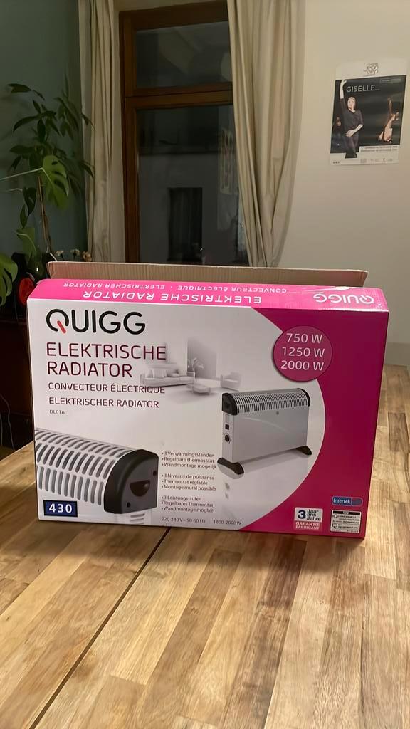 ② Nieuwe Quigg elektrische radiator, ongebruikt in doos — Verwarming en ...