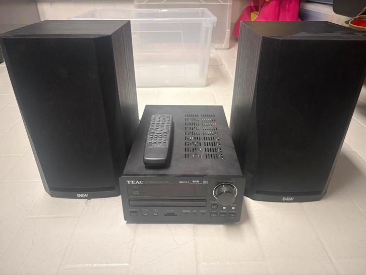 ② 2x enceintes B&W & Teak CD Receiver CR-H257i — Chaîne Hi-fi — 2ememain