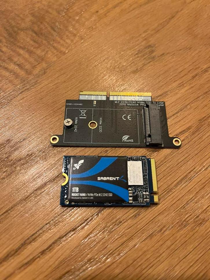 ② SSD 1 TB NVMe 2242 + Adaptateur MacBook Pro 2016/2017 — Disques durs ...