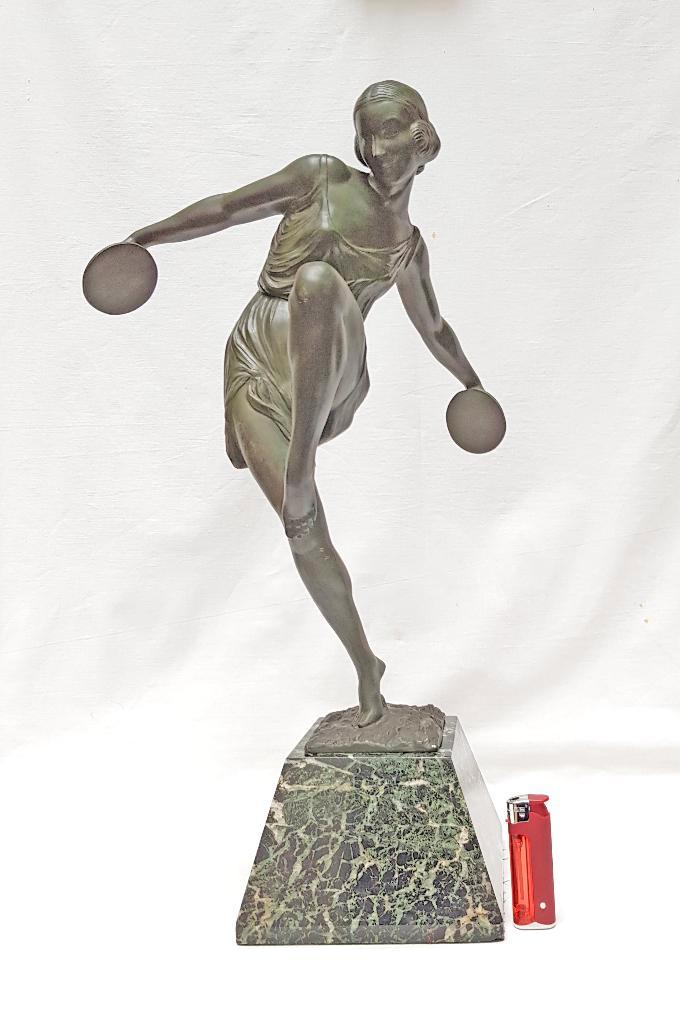 ② Art Deco Beeld- Le Verrier - Fayral (Le Faguays) - H. 51cm. — Kunst ...