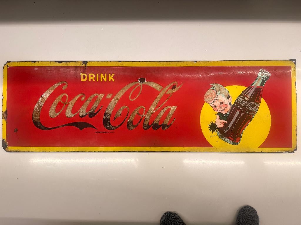 ② Emaille reclamebord Coca-Cola - origineel — Merken en ...