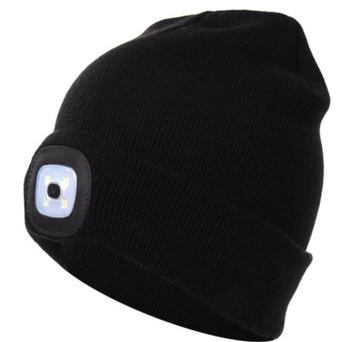 ② warme muts met oplaadbare led-verlichting. Unisex. — Bonnets ...