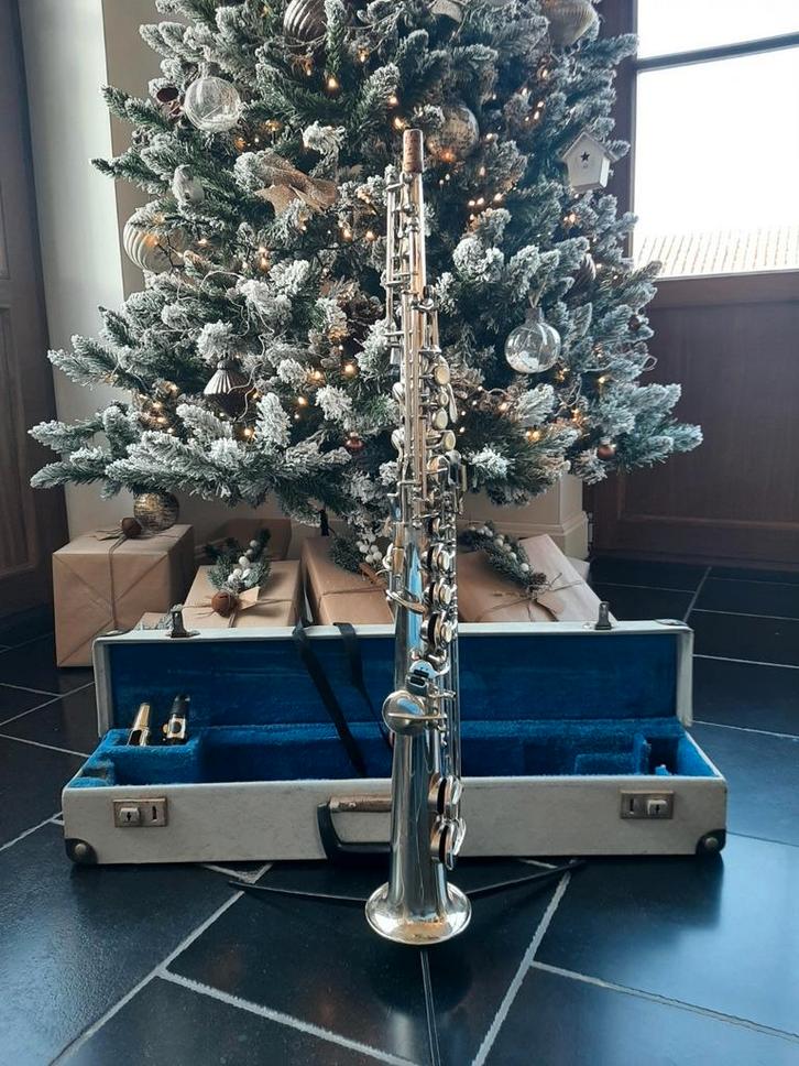 ② Saxophone soprano Borgani — vintage — étui d'origine + Selme ...