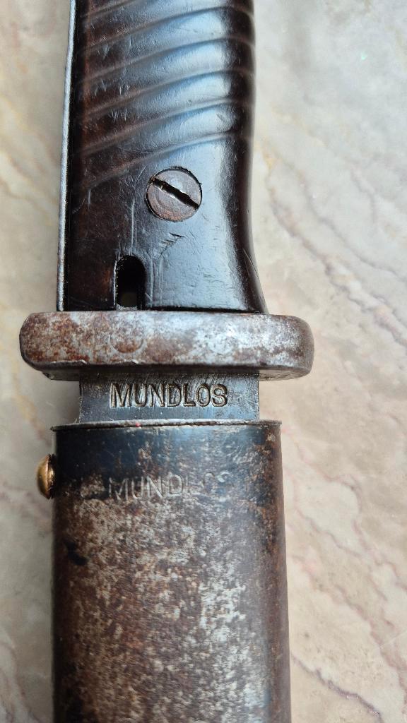 ② Gebruikte duitse K98 bayonet Mundlos 1940 nummergelijk — Militaria ...