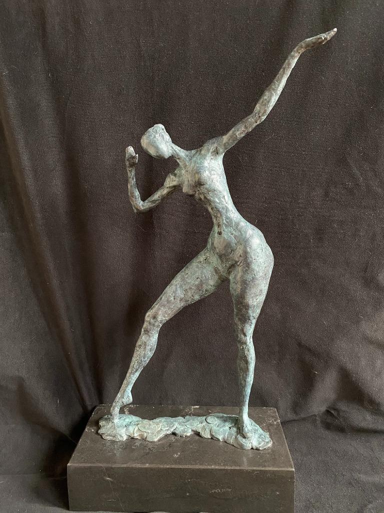 ② Bronzen dansende dame abstract groot 50 cm Milo zuiver brons — Kunst ...