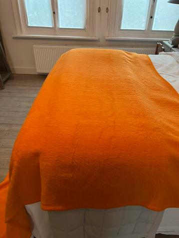 ② VINTAGE ORANJE DEKEN ZEER ZACHT EN WARM TWEEPERSOONS PLAID ...