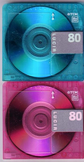 ② Minidisc TDK - LUCIR 80 (set bleu & lilas/rose) 2nd edit '01 ...