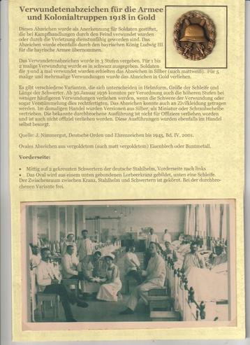 ② Verwundete Abzeichen + Foto's & 'Besitzzeugnis' — Militaria ...