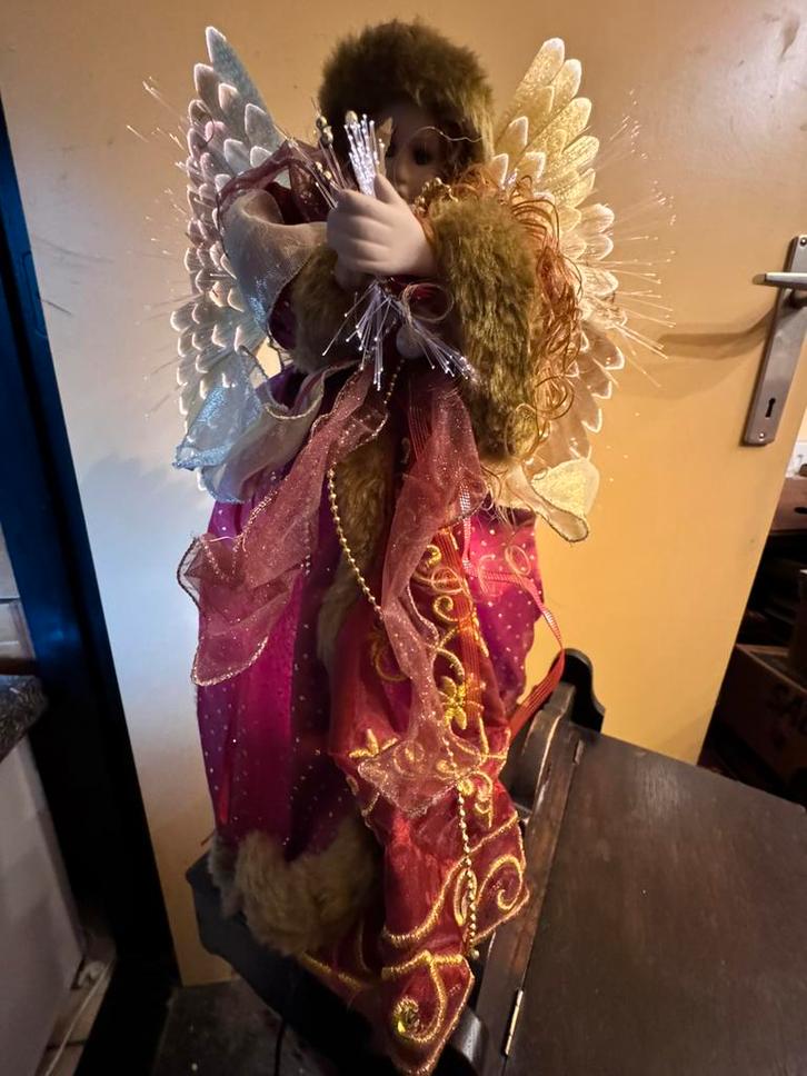 ② Kerstengel met verlichting en bewegende armen en vleugels — Noël ...