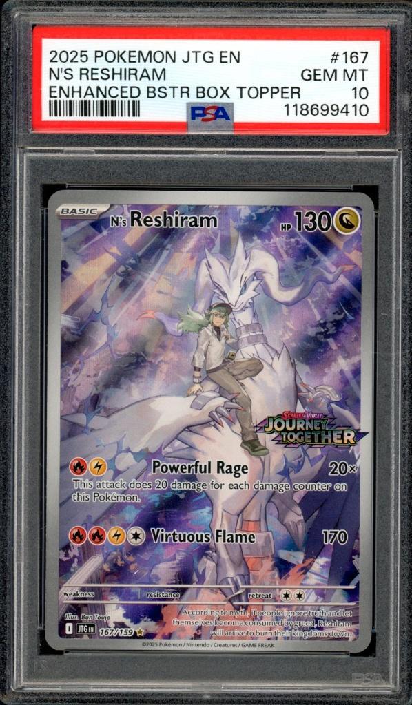 ② N's Reshiram [Promo estampillée]PSA 10 167/159 Journey Toget — Jeux ...