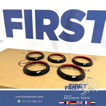 ② RODE AMG LUCHTROOSTERS voor Mercedes W176 W117 W156 A45 CLA4 ...