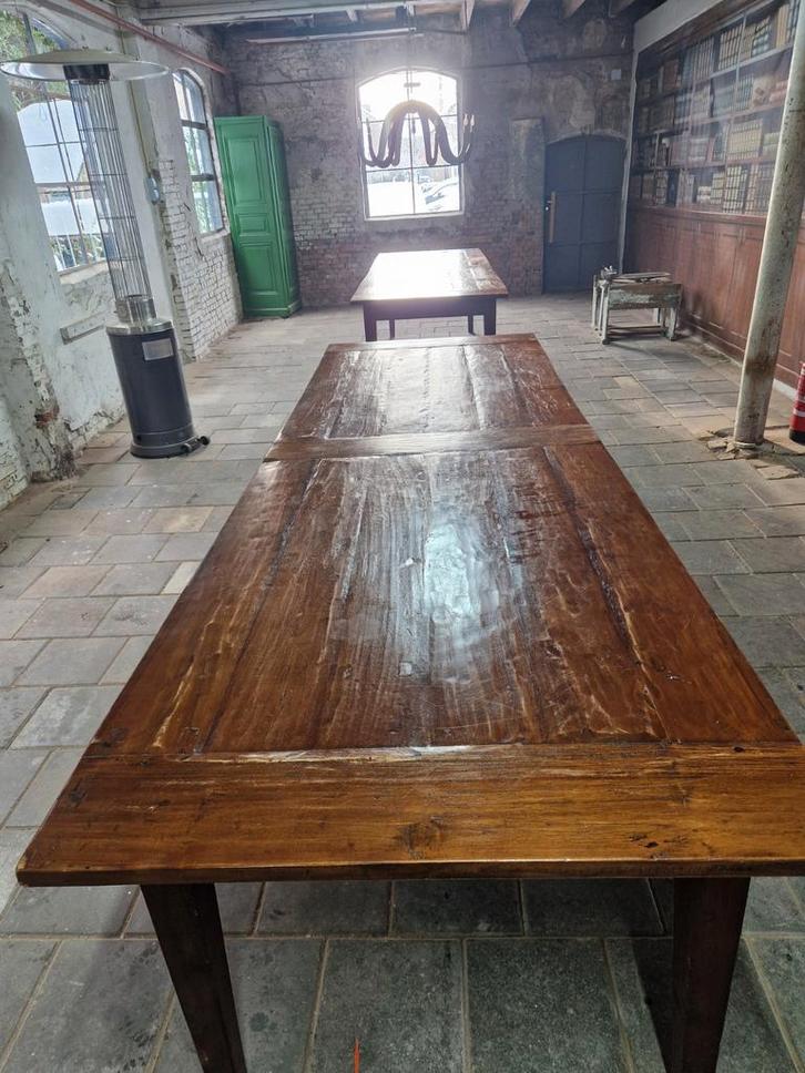 ② 2 authentieke & identieke 3 meter lange boerentafels te koop — Horeca ...