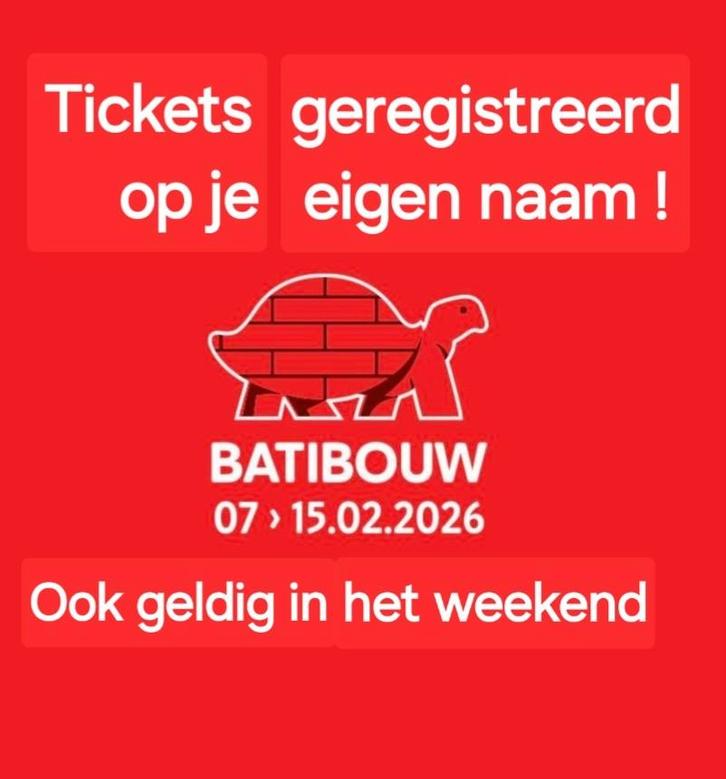 ② TICKETS BATIBOUW 2026 (nog 4 tickets beschikbaar) — Expositions ...