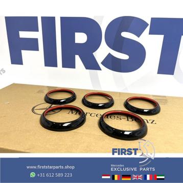 ② RODE AMG LUCHTROOSTERS voor Mercedes W176 W117 W156 A45 CLA4 ...