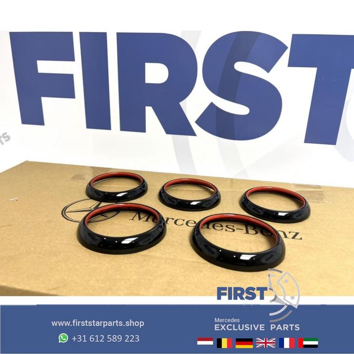 ② RODE AMG LUCHTROOSTERS voor Mercedes W176 W117 W156 A45 CLA4 ...