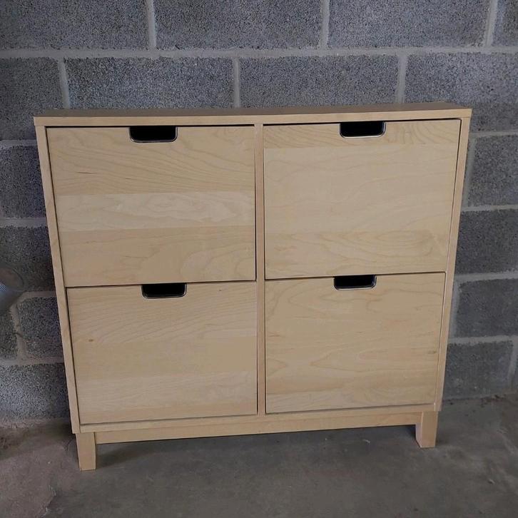 ② Range chaussures Ikea Stall couleur bois clair — Armoires | Armoires ...