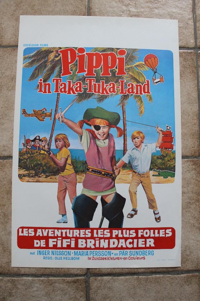 ② filmaffiche Pippi Lankous in Taka Tuka land filmposter — Posters ...