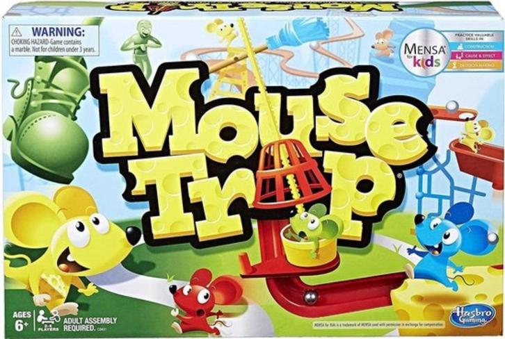 ② Hasbro - MENSA Mouse Trap / Muizenval -Bordspel - ALS NIEUW — Jouets ...
