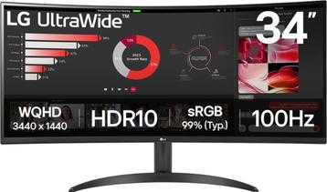 ② LG 34WR55QK - 34 inch - (QHD) - Ultrawide — Monitoren — 2dehands
