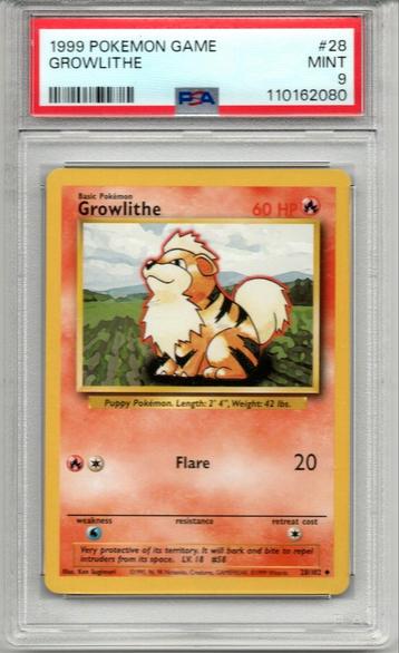 ② Growlithe Psa 9 Base set unlimited — Jeux de cartes à collectionner ...