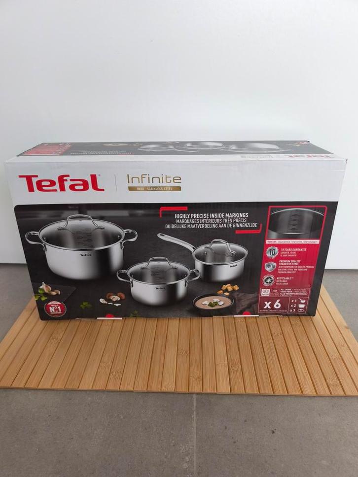 ② NIEUW: Set van 3 Inox Tefal Infinite inductiepannen — Keuken | Potten ...