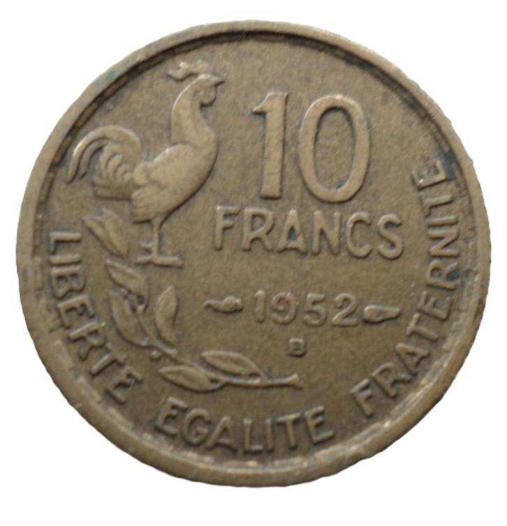 ② FRANCE.... 10 francs Guiraud 1952 B non nettoyée et patinée ...