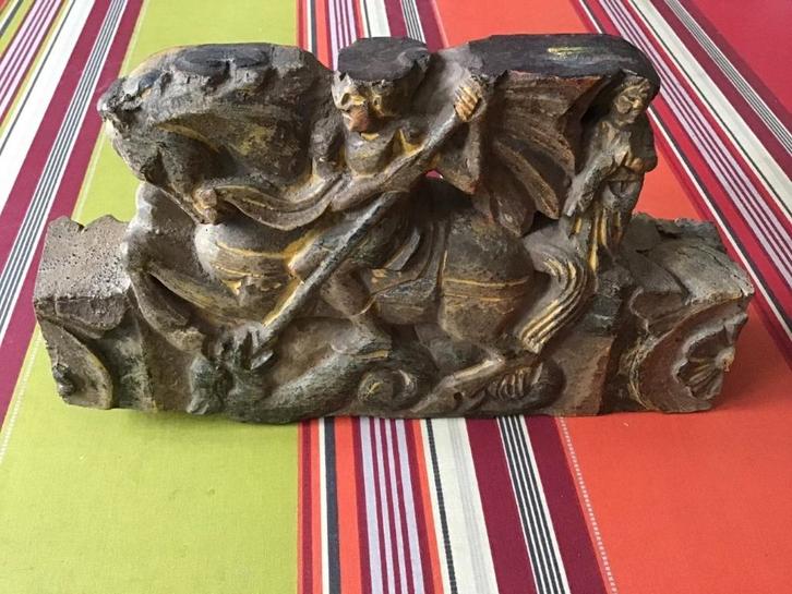 ② Titre : Sculpture (frag : st Michel terrassant le dragon ?) — Art ...