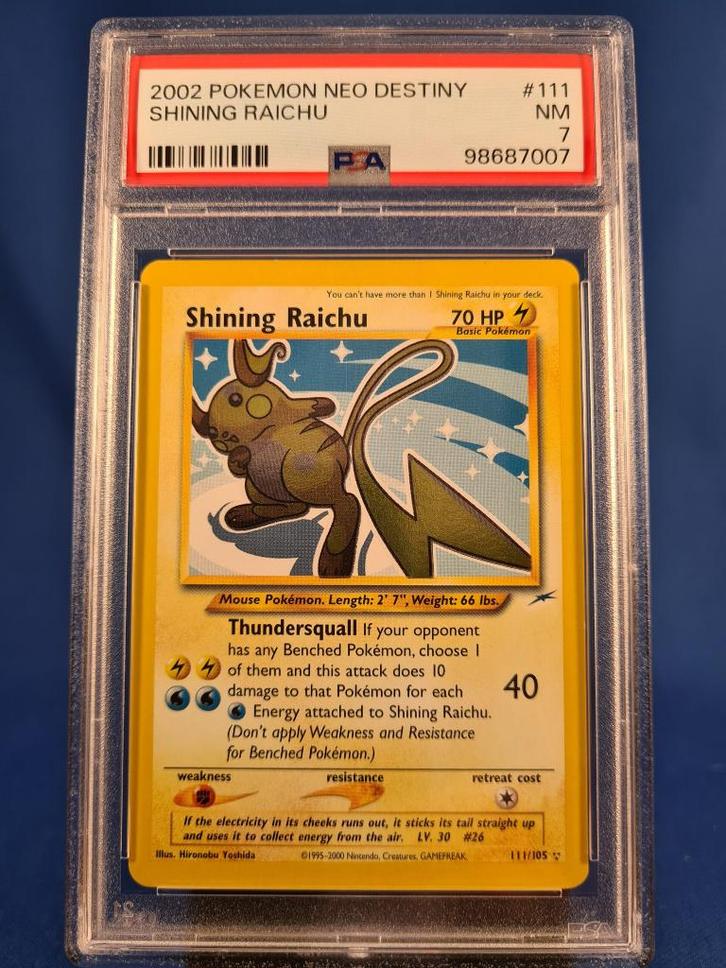 ② Shining Raichu 111/105 - Neo Destiny (PSA 7) — Verzamelkaartspellen ...